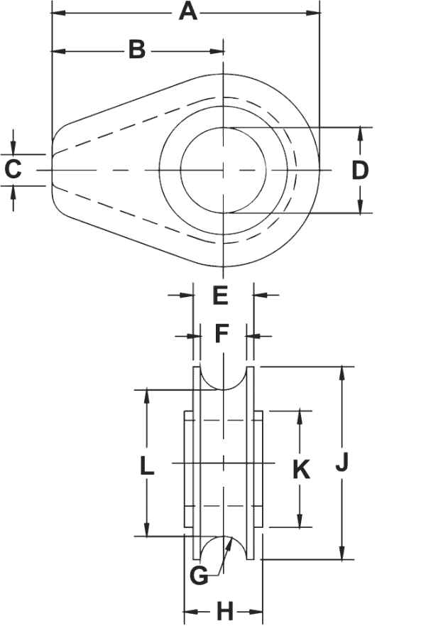 ห่วงหัวใจ Solid Wire Rope Thimbles